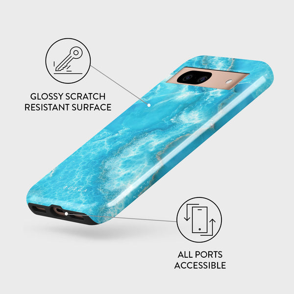 Ocean Waves - Blue Google Pixel 8a Case | BURGA