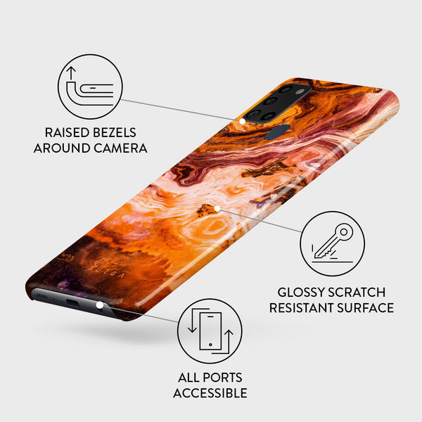 Pumpkin Spice - Orange Samsung Galaxy A21s 4G Case | BURGA