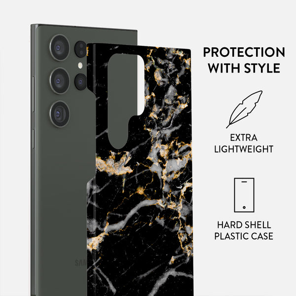 Make A Wish - Gold Marble Samsung Galaxy S23 Ultra Case | BURGA