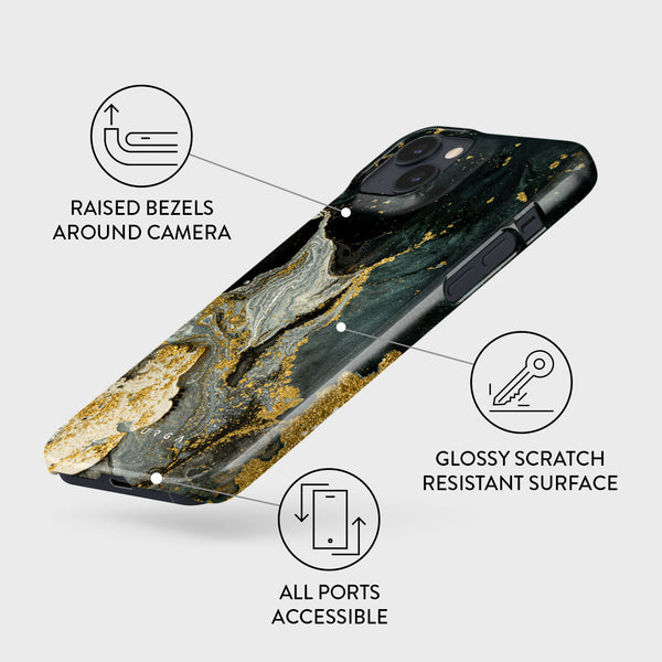 Northern Lights - Marble iPhone 14 Case | BURGA